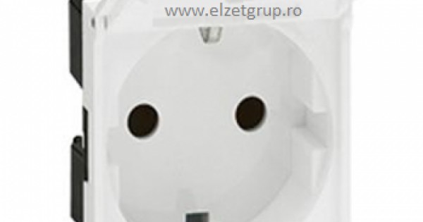 Priza schuko cu capac Mosaic Legrand 077219
