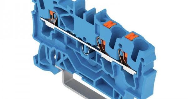 Clema Wago 2.5mm albastru 3 conductori TOP JOB - 2202-1304