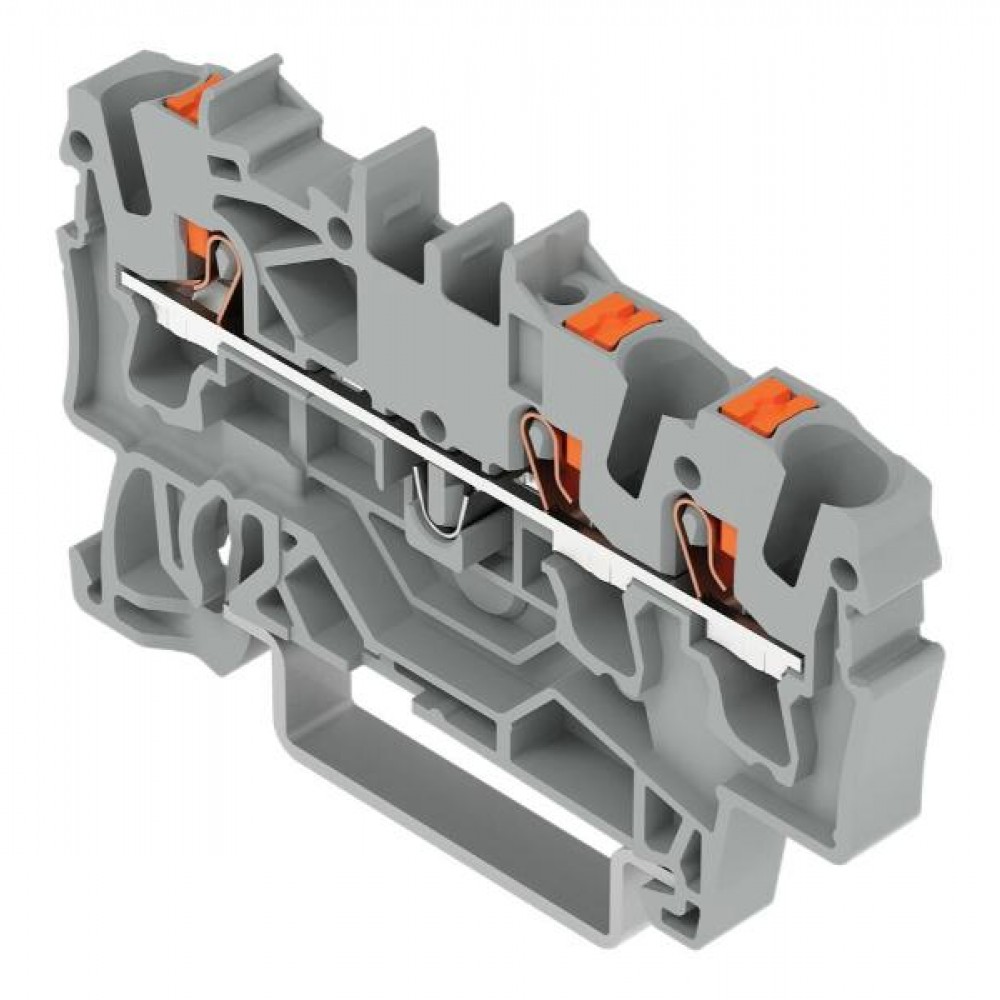 Clema Wago 2.5mm gri 3 conductori TOP JOB - 2202-1301